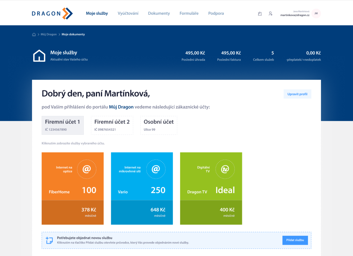 Zákaznický portál Můj Dragon | Dragon Internet a.s. - Poskytovatel ...